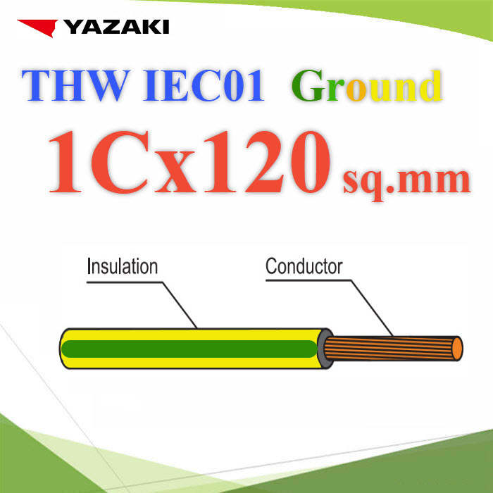 Cable IEC 01 60227 THW 1x120 Sq.mm Ground www.Solar-Thailand.co.th