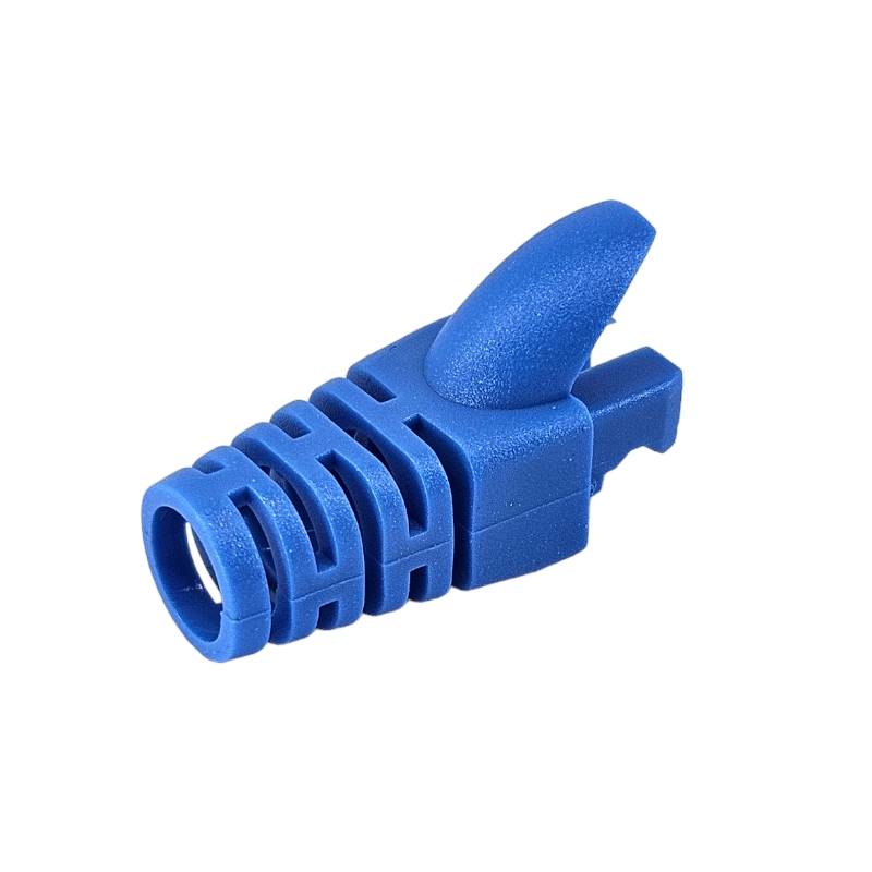 หัวต่อสาย LAN หัวแลนมาตรฐาน CAT6 RJ45 พร้อมบูทล็อกสายแลน สีน้ำเงิน www ...