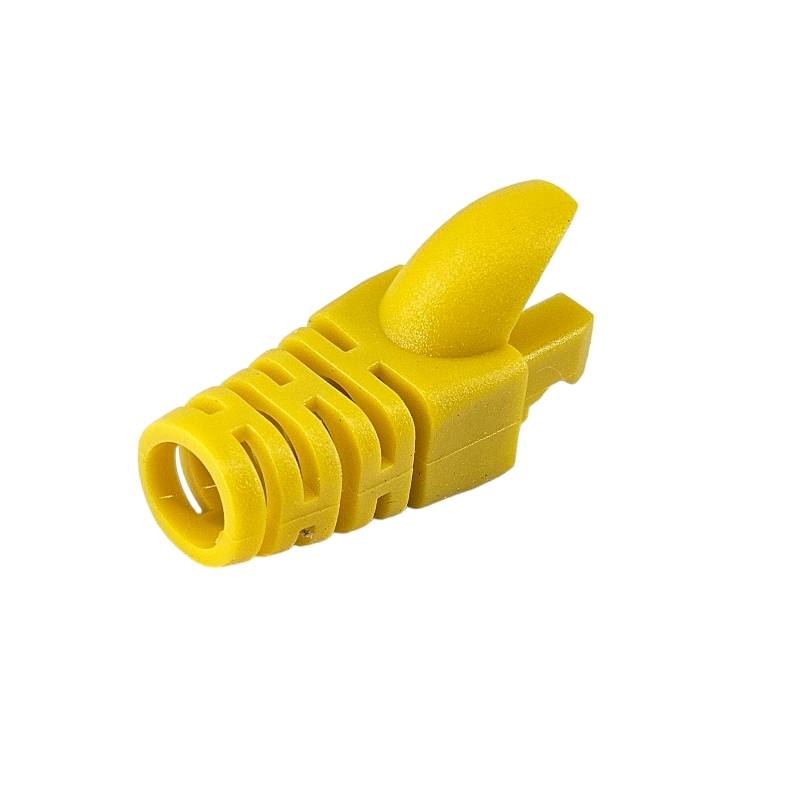 หัวต่อสาย LAN หัวแลนมาตรฐาน CAT6 RJ45 พร้อมบูทล็อกสายแลน สีเหลือง www ...