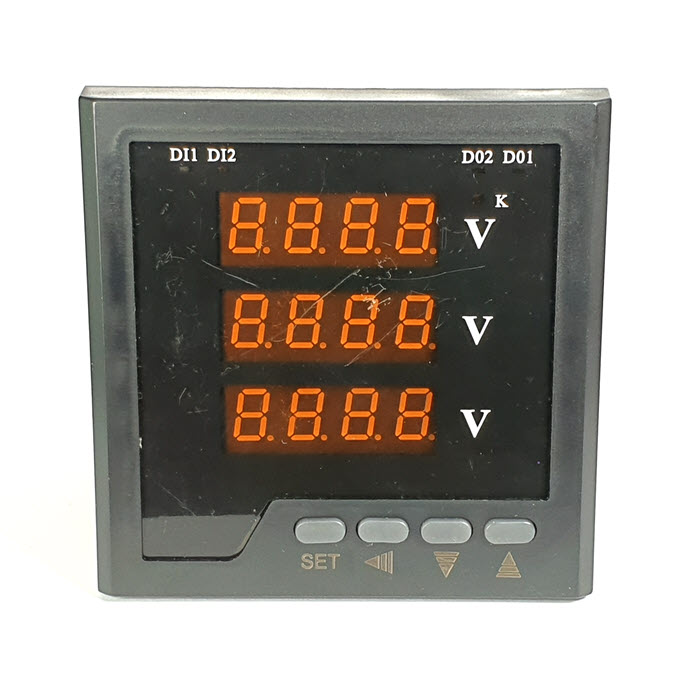 XD-3V มิเตอร์วัดแรงดันไฟฟ้า 3เฟส รุ่น XD-3V AC แบบหน้าแปลน 72mm www ...