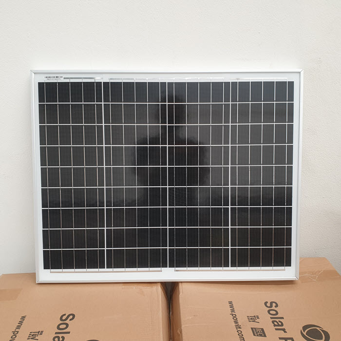 แผงโซลาร์เซลล์ 60W MONO Crystalline Solar PV Module 18V กรอบอลูมิเนียม ...