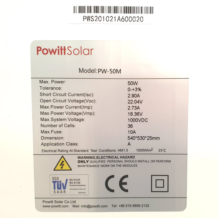 www.Solar-Thailand.co.th จำหน่าย แผงโซลาร์เซลล์ 50W MONO Crystalline ...