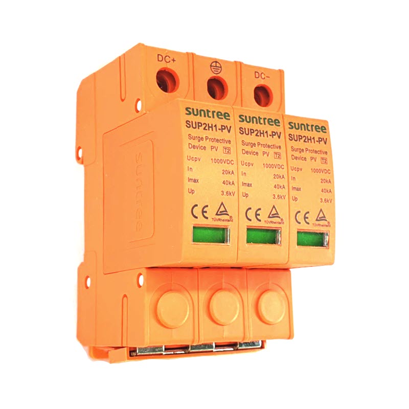 SUP2H1-PV DC Solar Surge 1000V PV system surge protection device 40KA ...