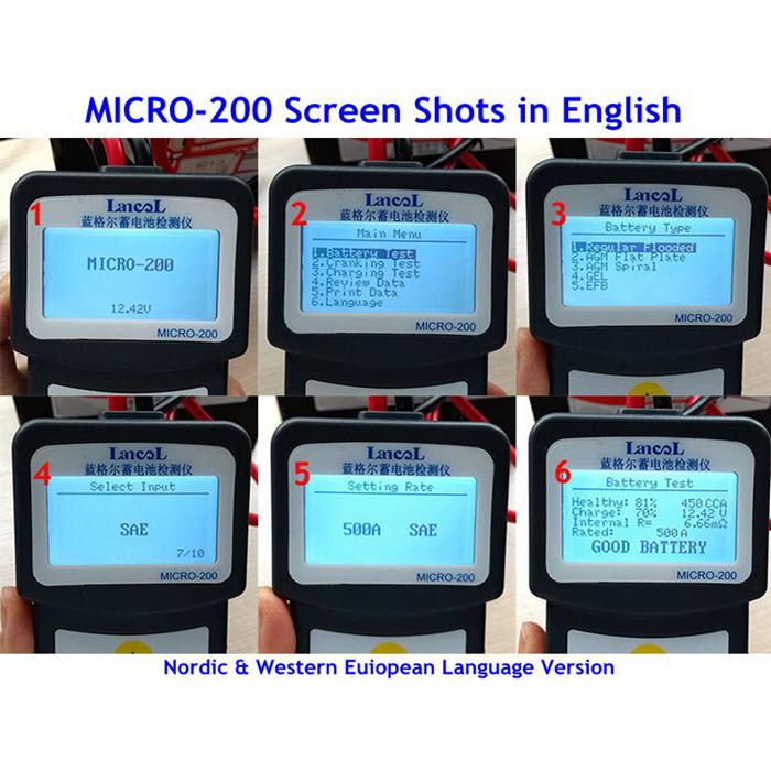 เครื่องทดสอบแบตเตอรี่ Lancol รุ่น MICRO-200 ทดสอบประสิทธิภาพ CCA ขนาด ...